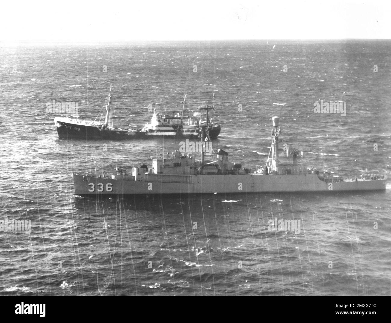 In this photo provided by the U.S. Navy, the U.S. Navy radar picket ...
