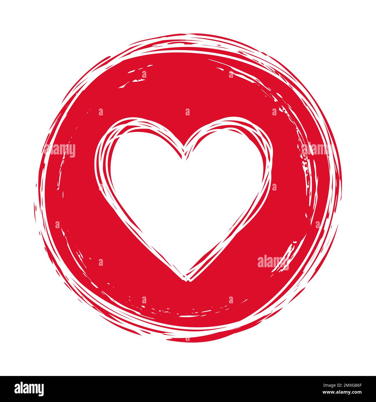 Heart in circle shaped tangled grungy scribble Stock Vector Image & Art ...