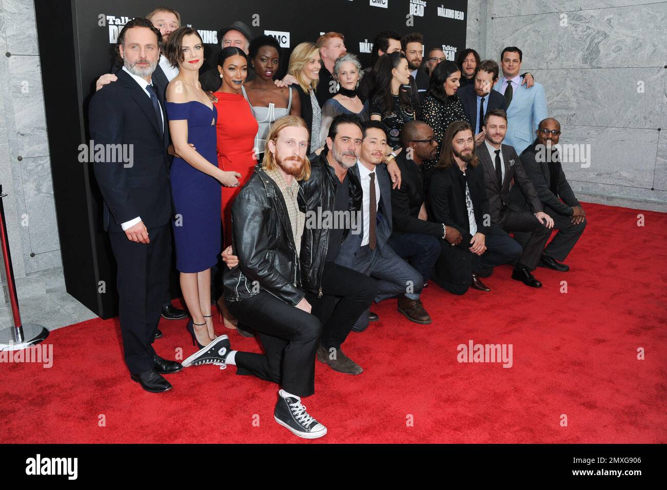 The cast of The Walking Dead attend the Live Special Edition of ...