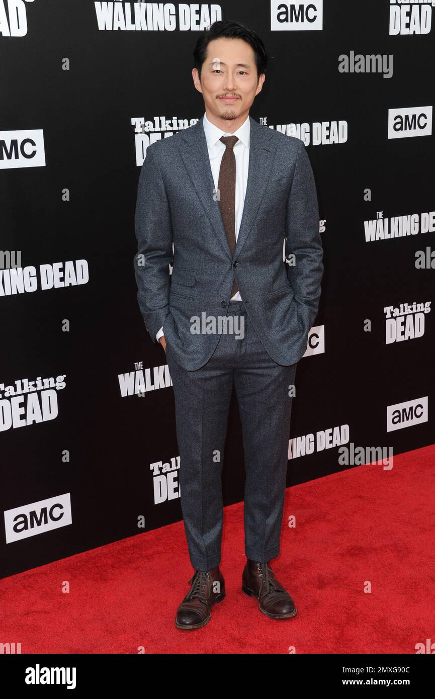 Steven Yeun attends the Live Special Edition of "Talking Dead" at the ...