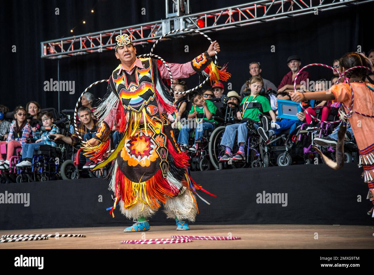 Native American Indians perform at the 30th Annual Bridge School ...