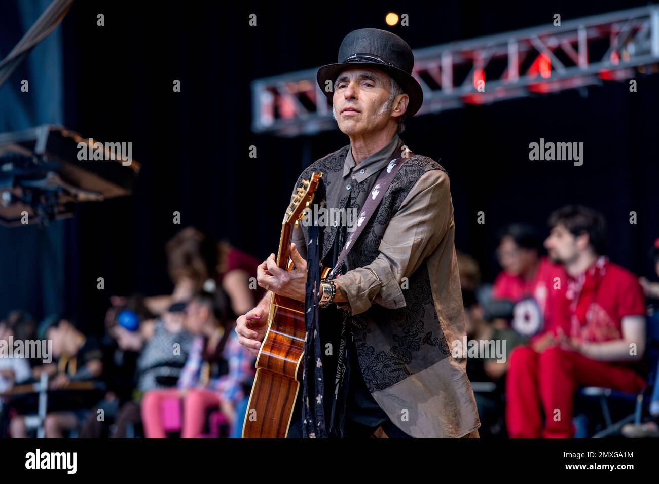 Nils Lofgren performs at the 30th Annual Bridge School Benefit Concert ...