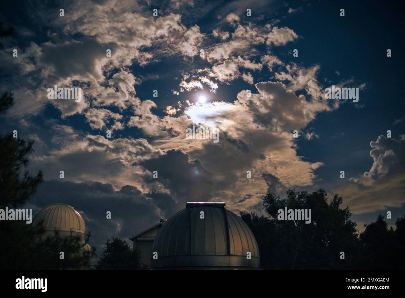 Moonlight over Mt. Wilson, Near Los Angles, CA Stock Photo - Alamy