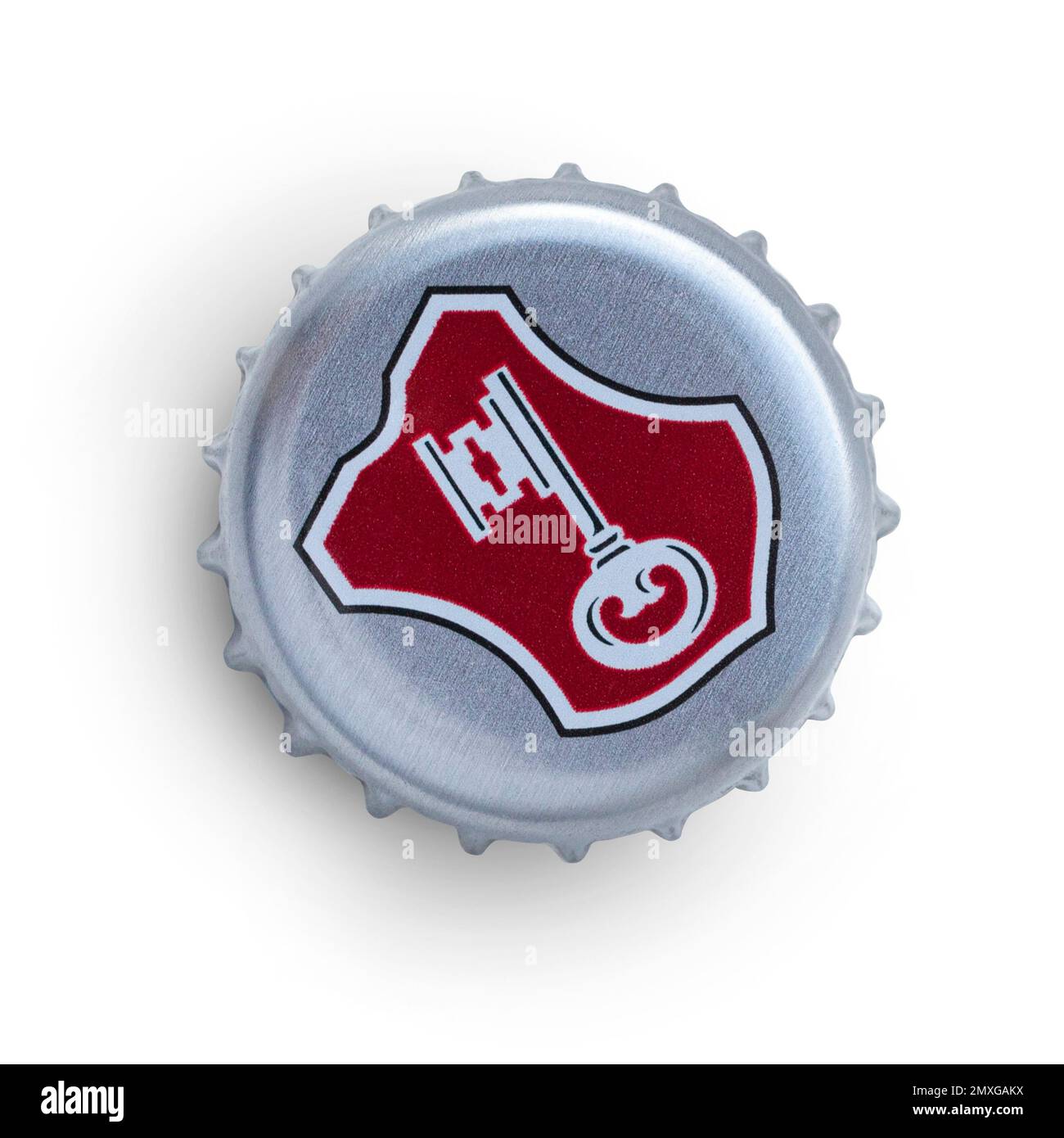 CHISINAU, MOLDOVA - FEBRUARY 3, 2023: Becks beer stopper isolated on a ...