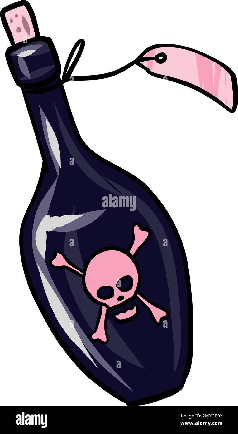A bottle of poison. Gothic vector illustration of poison Stock Vector ...