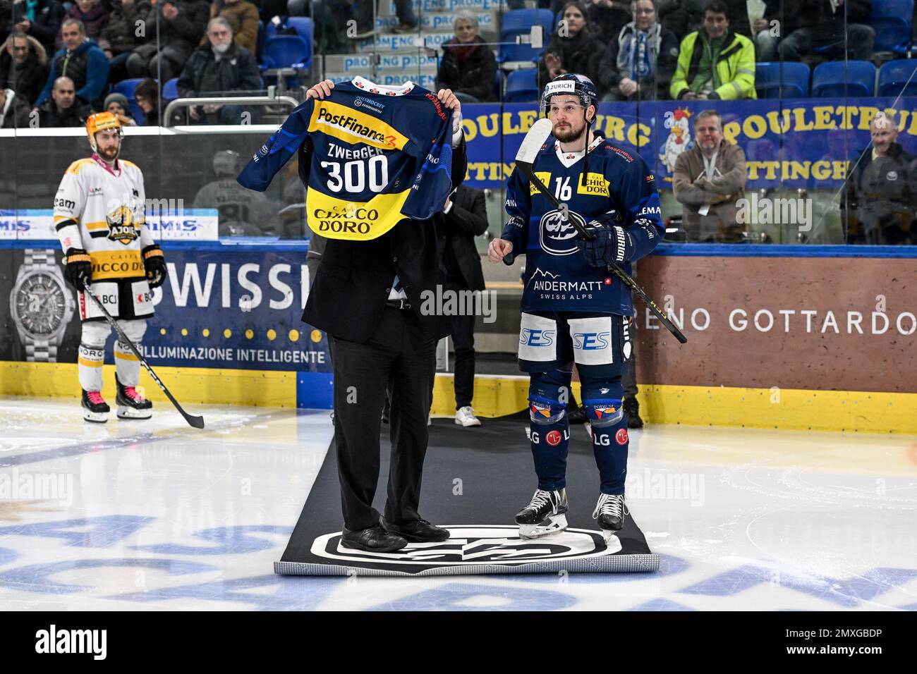 03.02.2023, Ambri, Gottardo Arena, NL: HC Ambri-Piotta - HC Ajoie ...