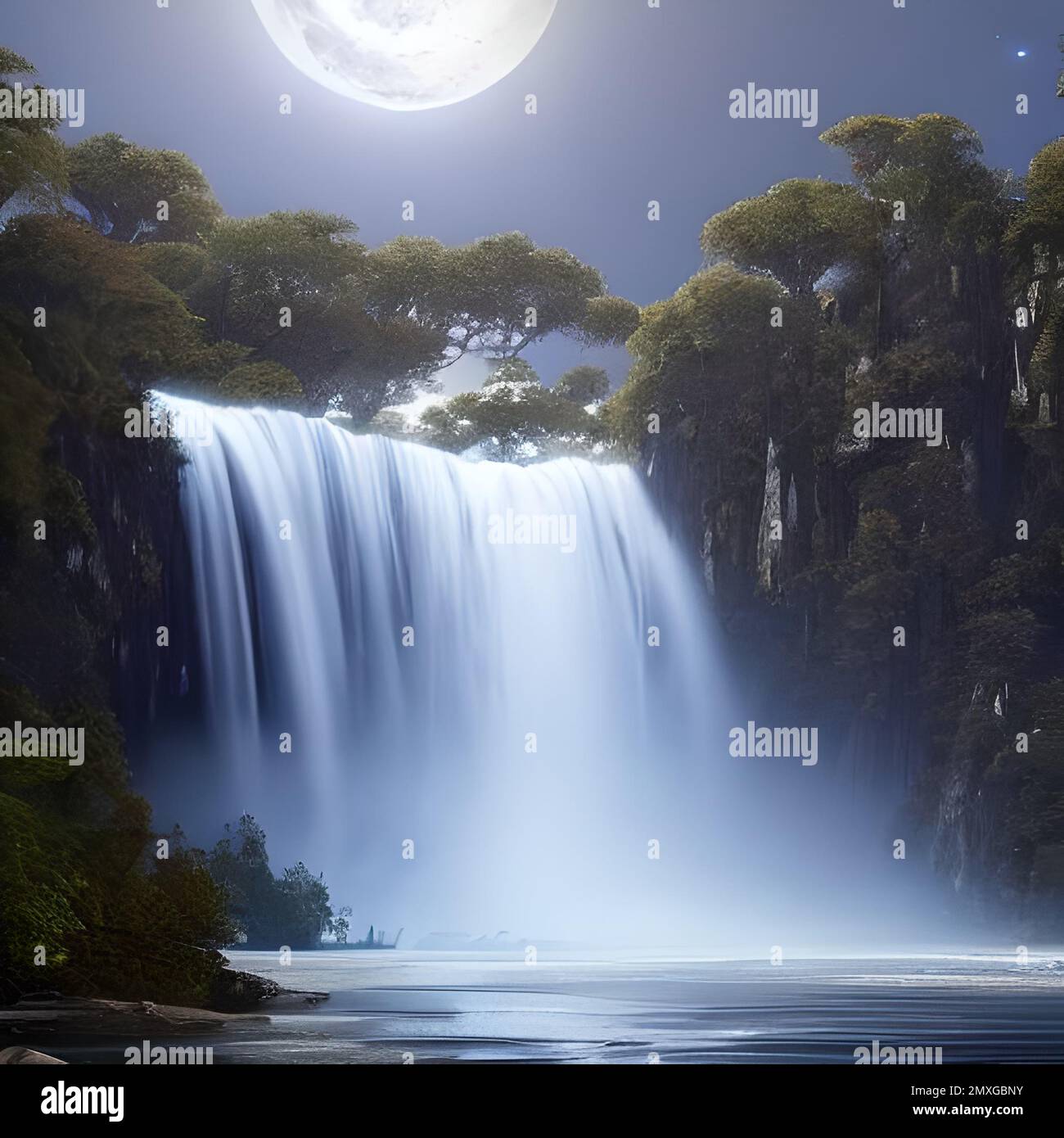 Nepal and Waterfall Stock Photo - Alamy