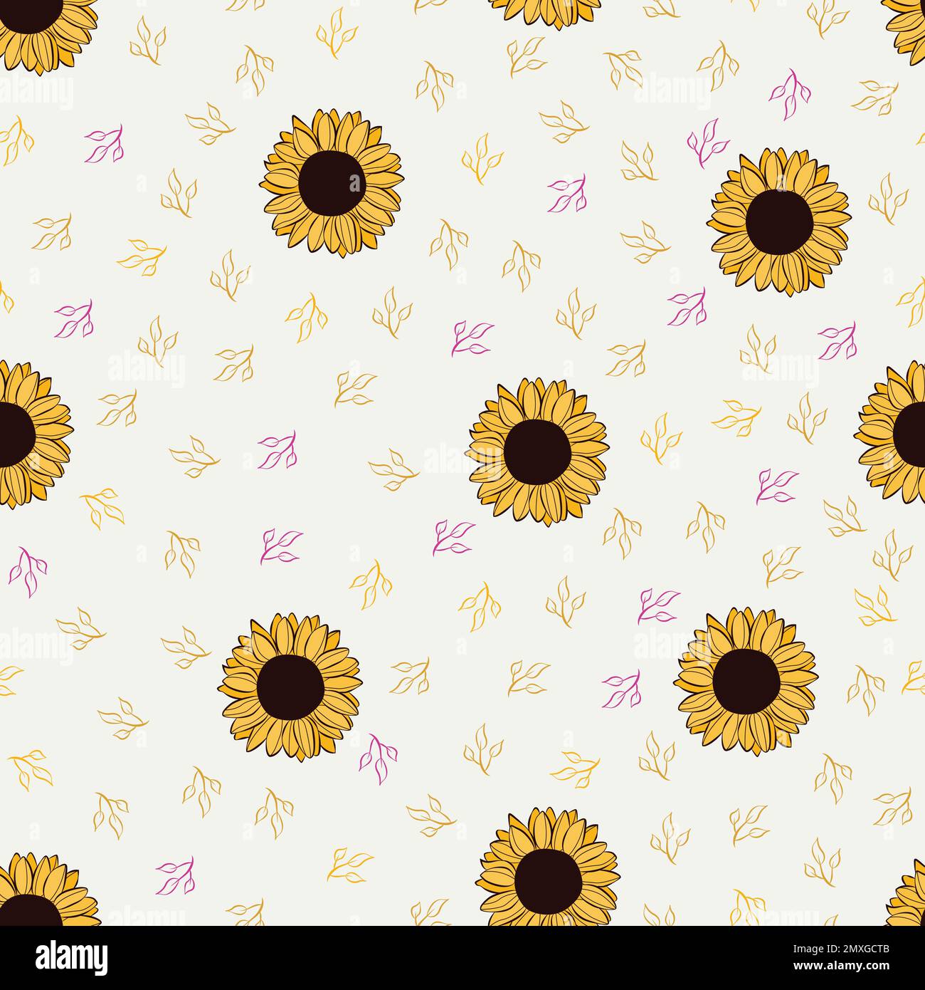 Sunflower Background Tile