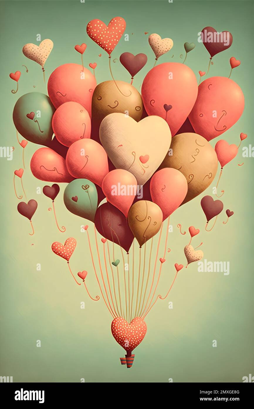Ballons illustration hi-res stock photography and images - Alamy