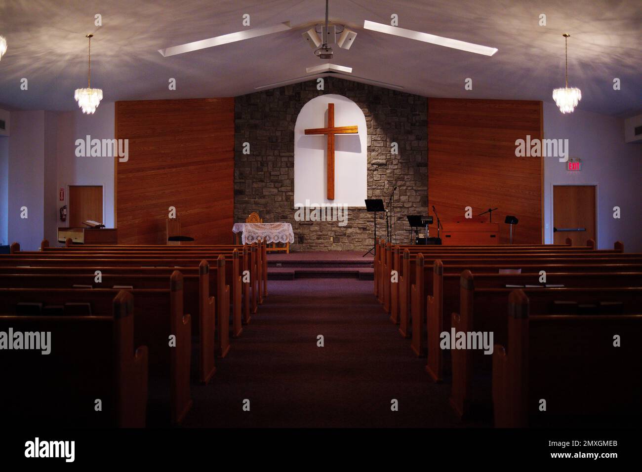 An interior of a church Stock Photo - Alamy