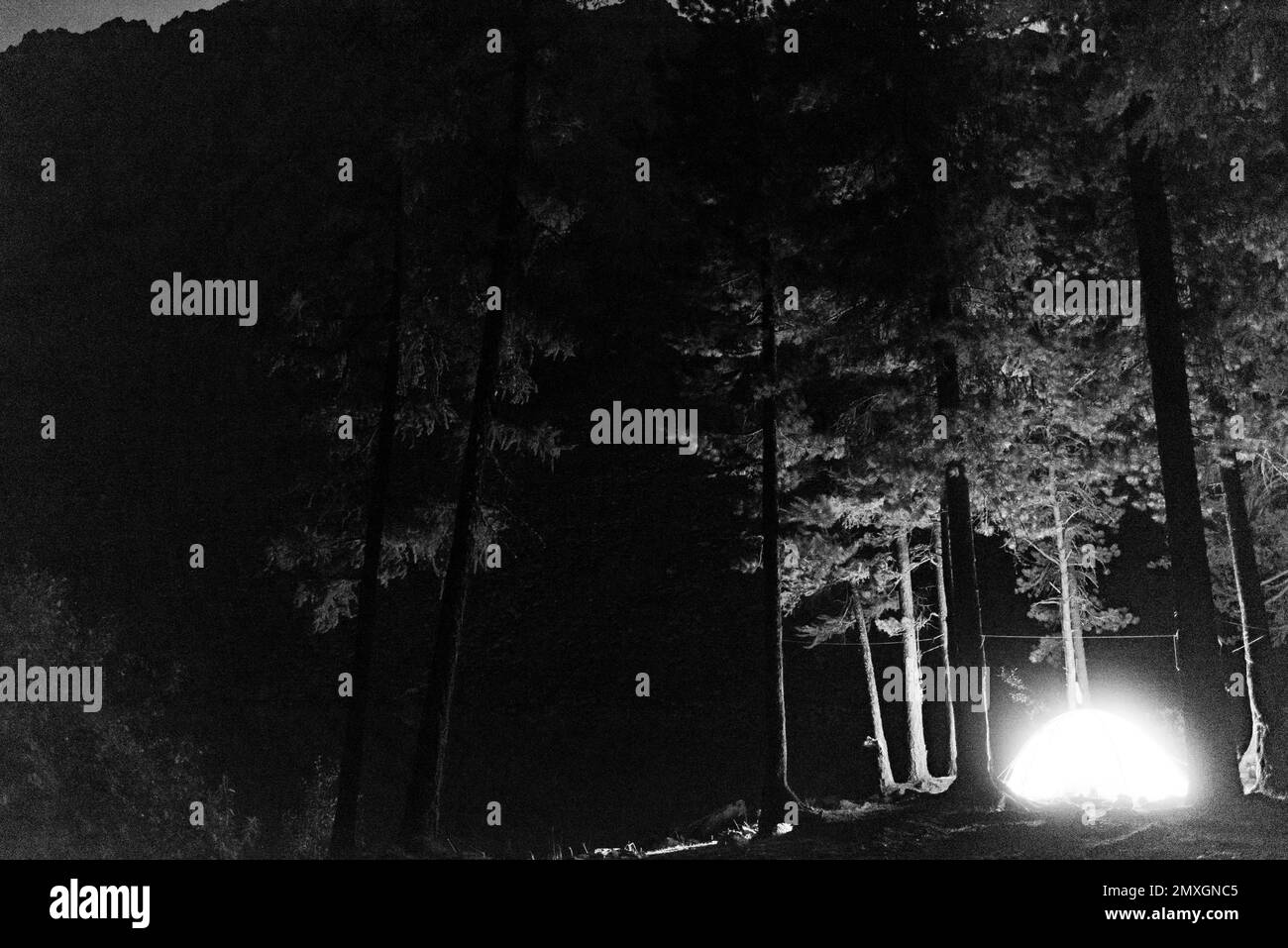 Campsite light Black and White Stock Photos & Images - Alamy