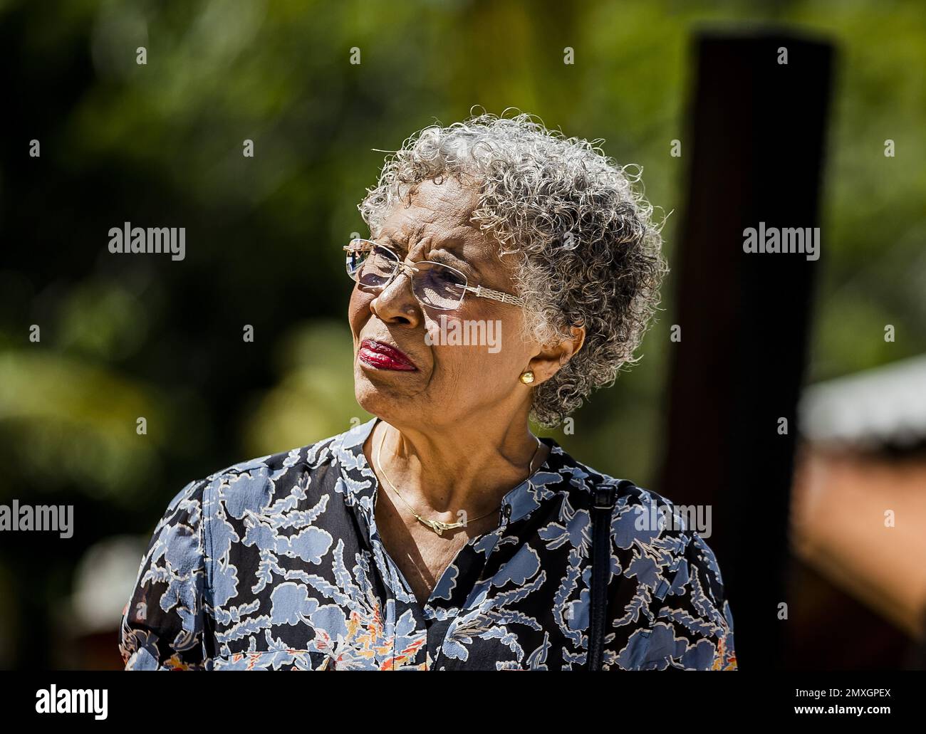 WILLEMSTAD - Lucille George-Wout, governor of Curacao, during a visit ...