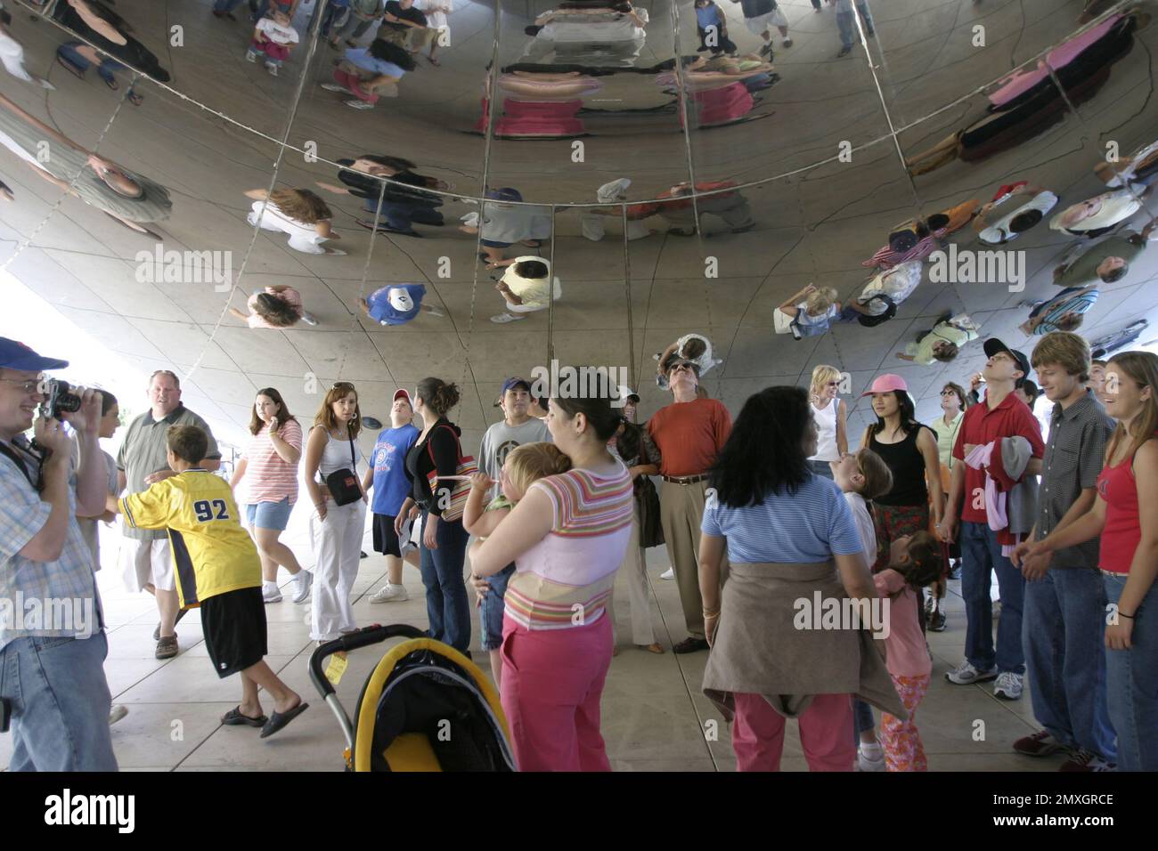 Aug 06, 2004; Chicago, IL, USA; Sculptor Anish Kapoor's 'Cloud Gate ...