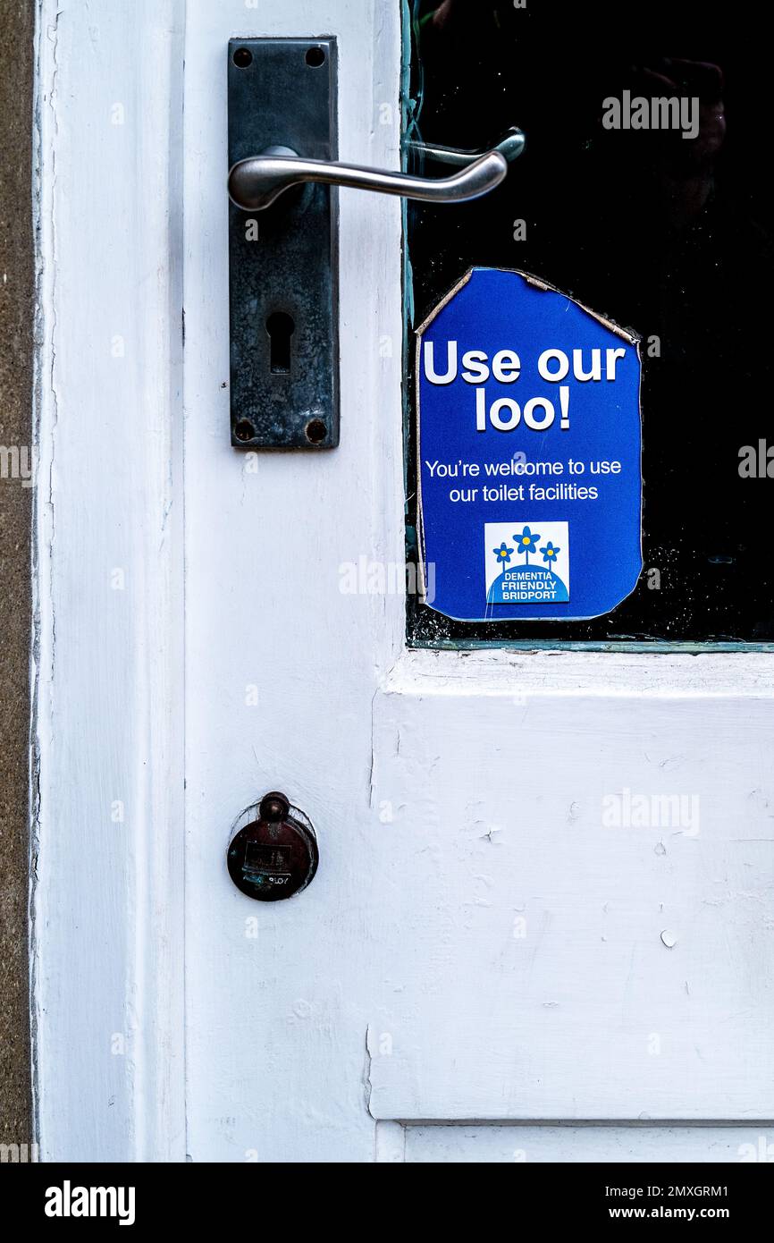 Community Toilet Scheme, Use our Loo for free. Door sticker in a shop ...