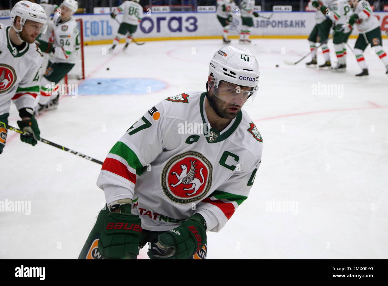 Ak Bars Hockey Club player, Alexander Radulov (No.47) seen in action ...