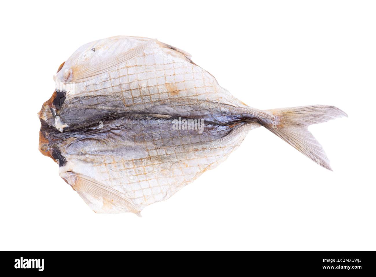 Dried fish isolated on white background Stock Photo - Alamy