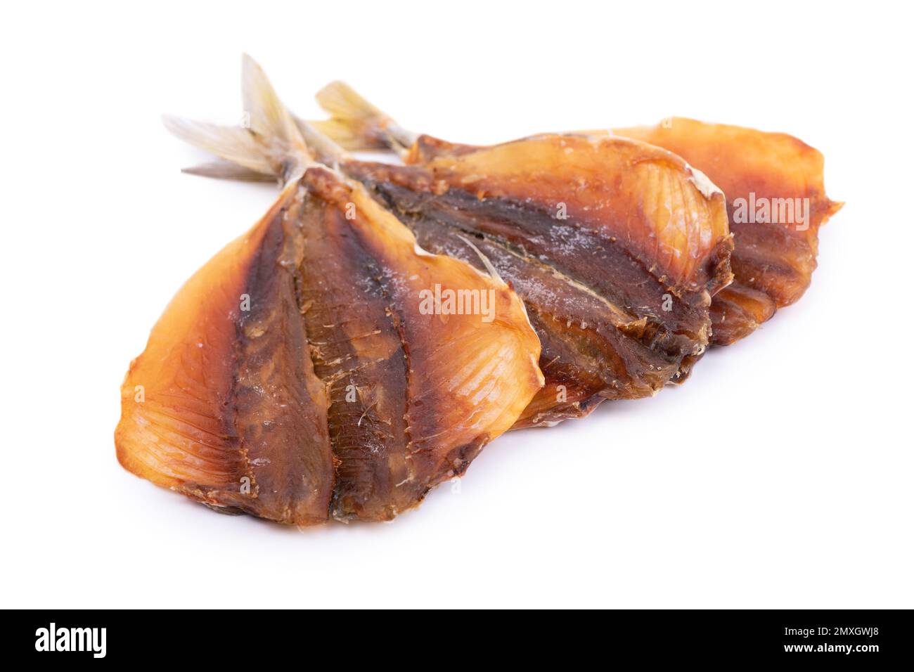 Dried fish isolated on white background Stock Photo - Alamy