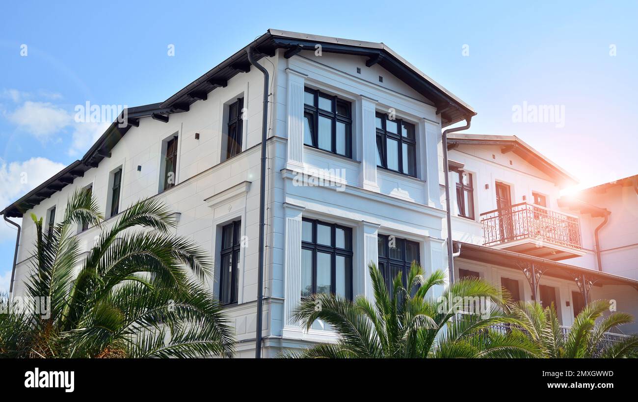 New single family house in a new development area. Residential home ...