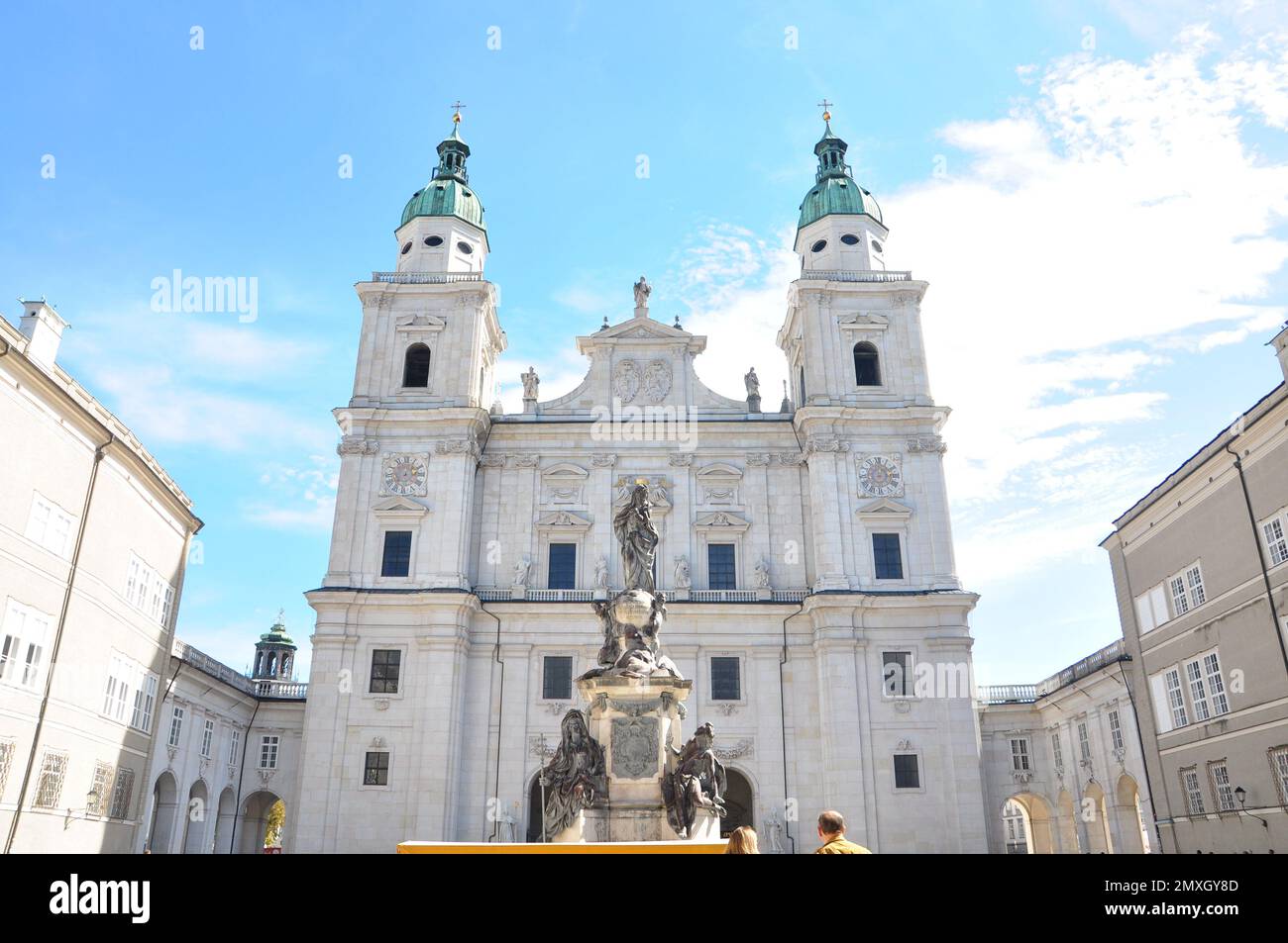 The Dome Cathedral in City Center of Salzburg.Historic Salzburg ...