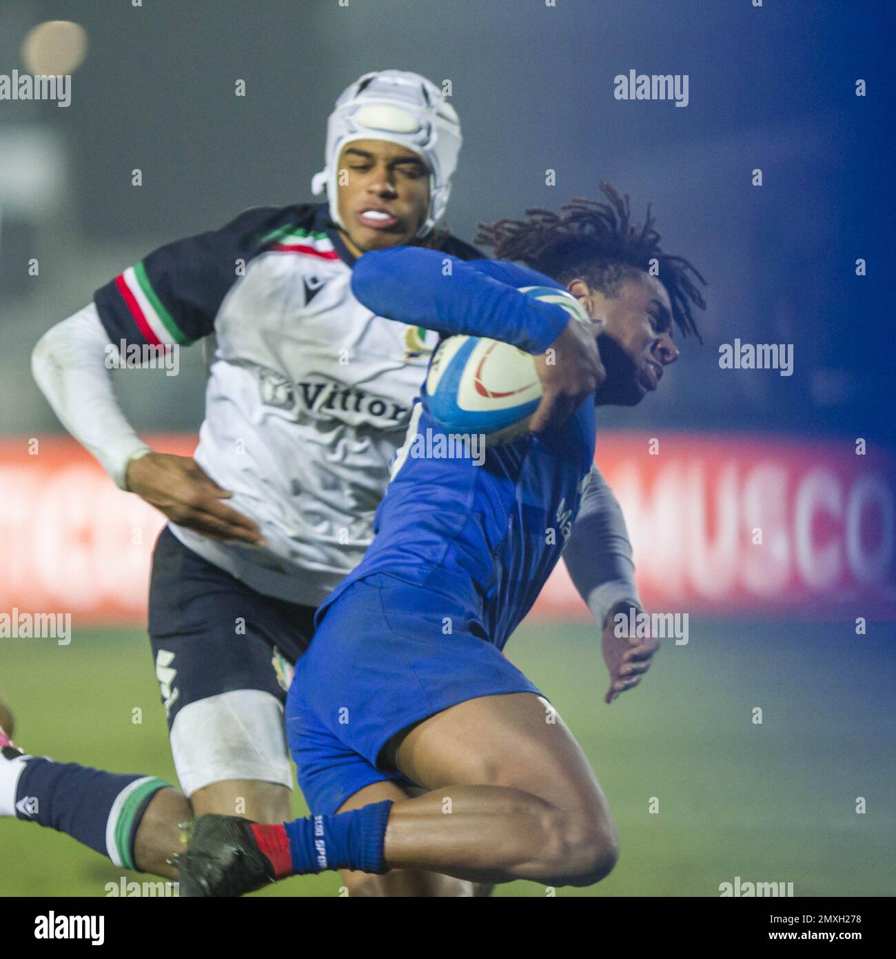 Treviso, Italy. 03rd Feb, 2023. Matthias Douglas and Theo Attissogbe ...