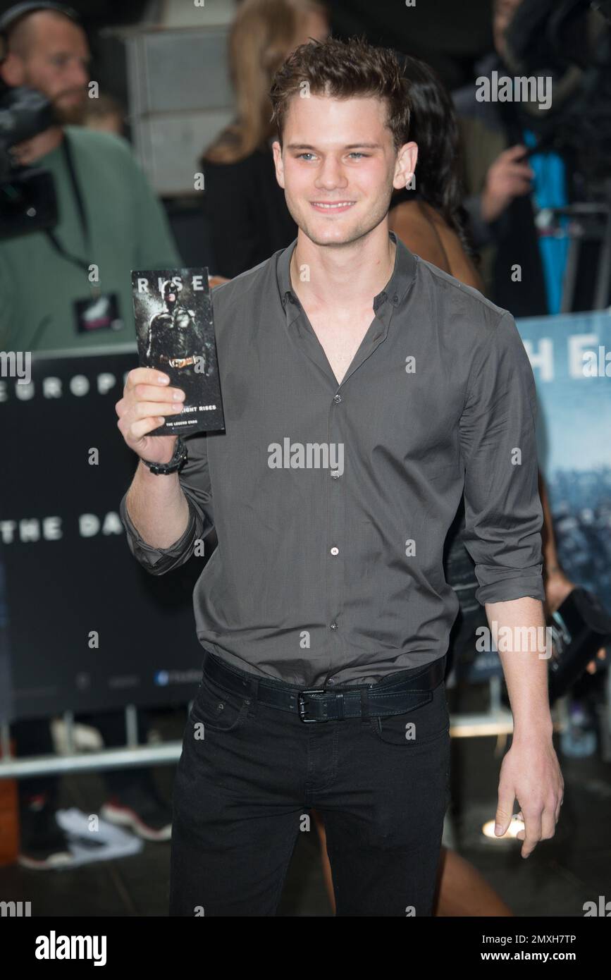 London, UK. Jeremy Irvine at the European premiere of 'The Dark Knight ...
