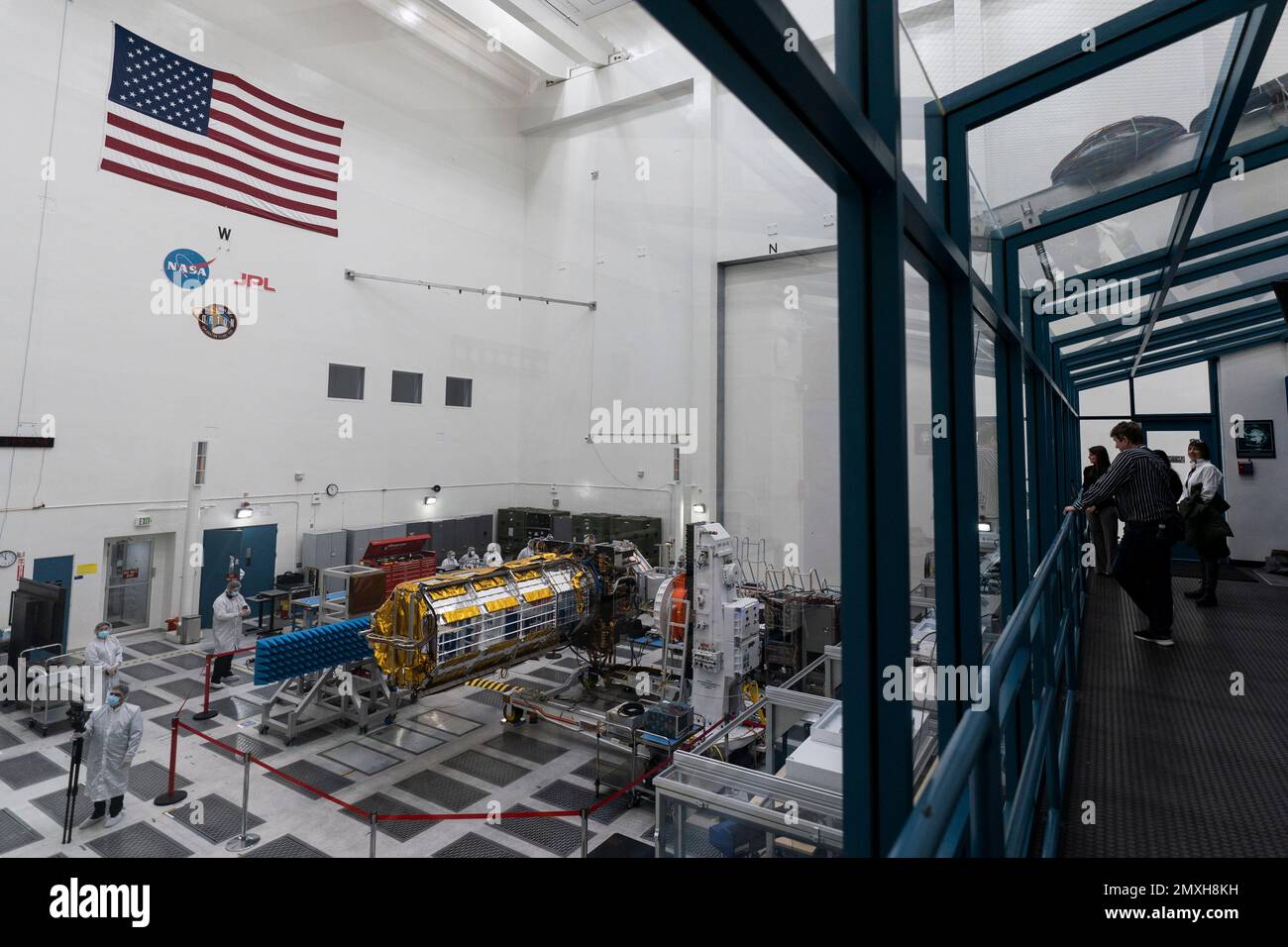 Visitors view the scientific core of the NASA-ISRO Synthetic Aperture ...