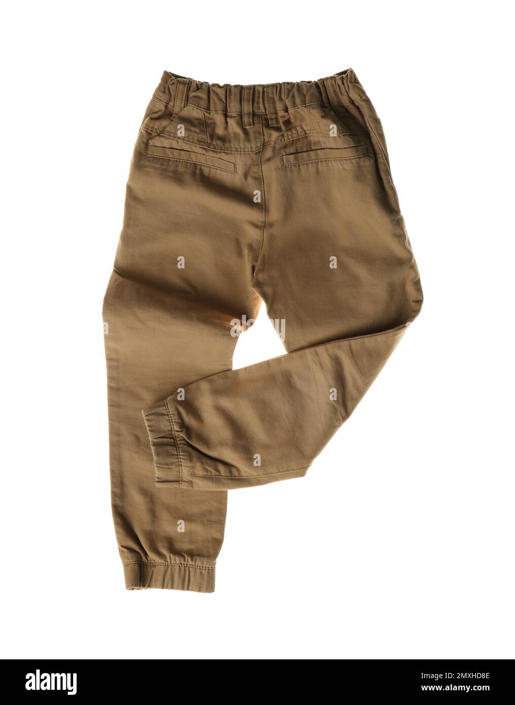 Rumpled brown pants isolated on white. Messy clothes Stock Photo - Alamy