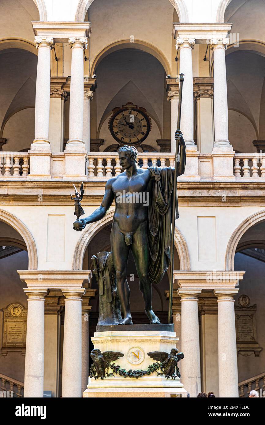 A vertical shot of the Napoleon as Mars the Peacemaker sculpture Stock ...