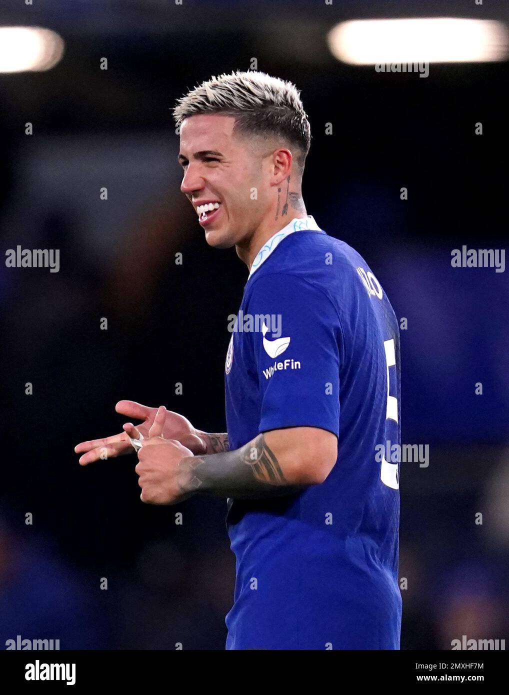 Chelsea's Enzo Fernandez at the end of the Premier League match at ...