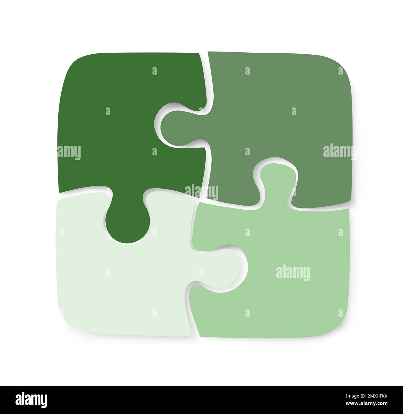 Color jigsaw puzzle pieces on white background, top view Stock Photo ...