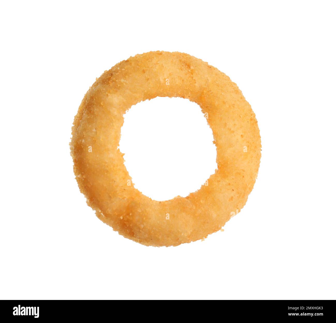 Delicious golden onion ring isolated on white Stock Photo - Alamy