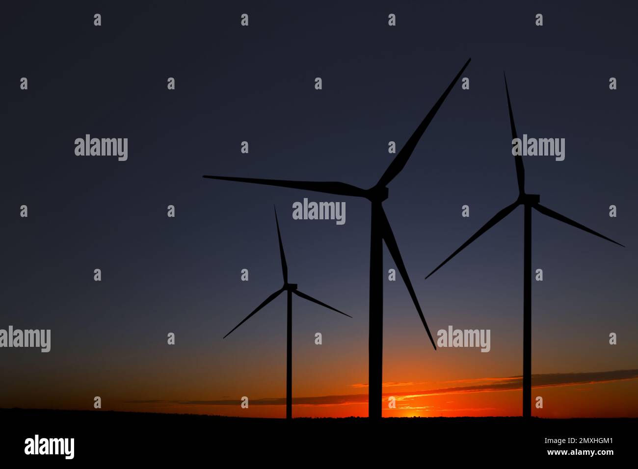 Amazing sunset sky wind mill hi-res stock photography and images - Alamy