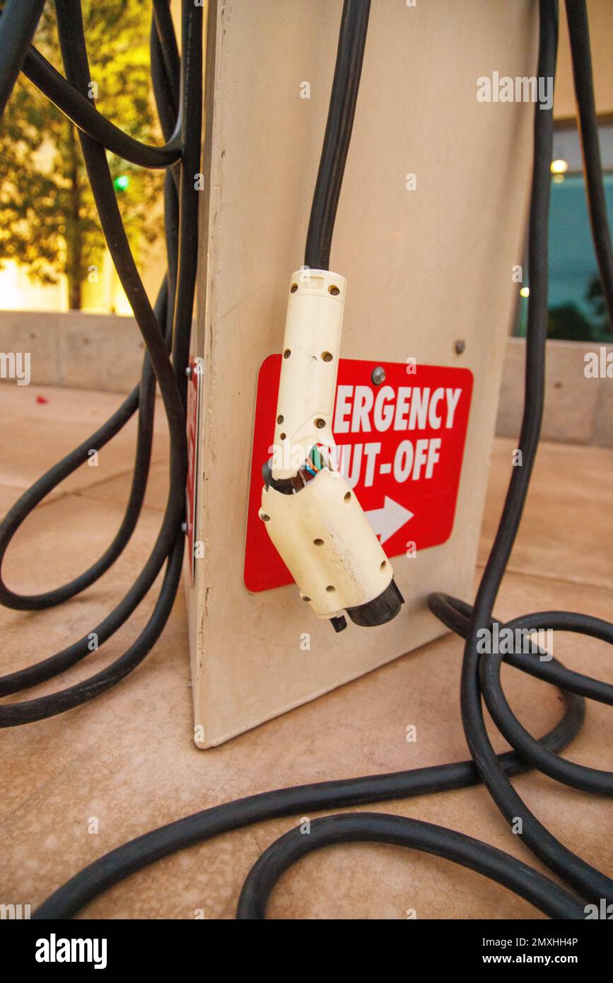 Broken EV Charging Station Stock Photo - Alamy