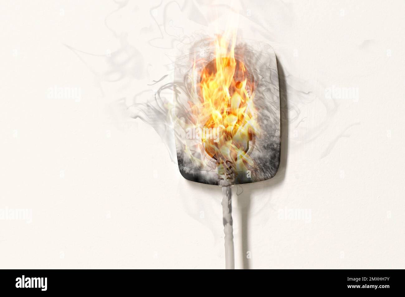 Electrical short circuit leading to plug ignition Stock Photo - Alamy