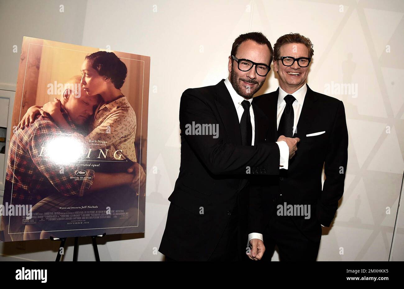 Tom Ford and Colin Firth seen at the Los Angeles Premiere of Focus ...