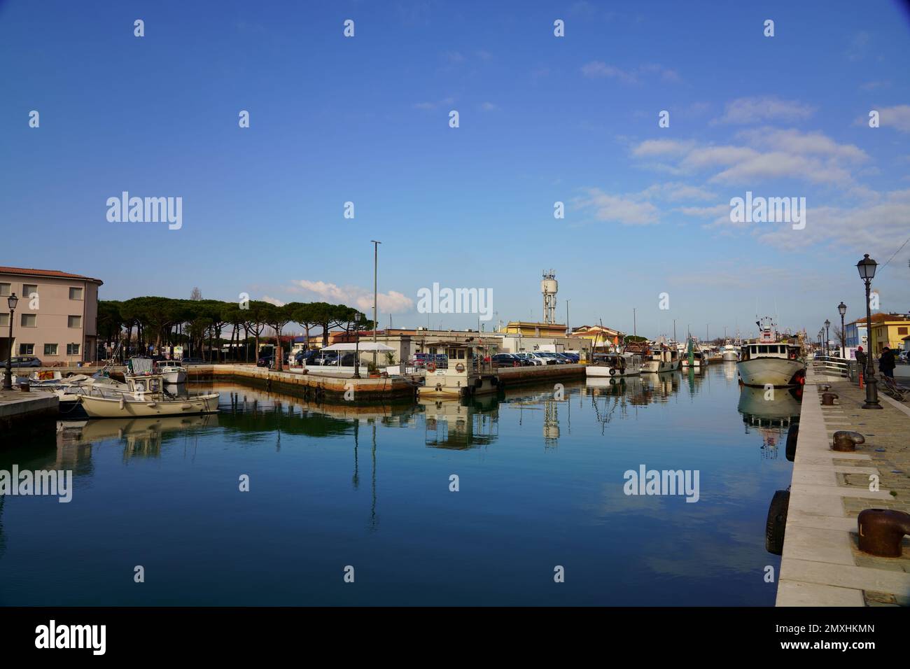 The small harbor of Cesenatico, Italy Stock Photo - Alamy