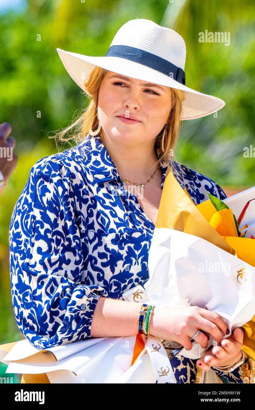 Princess Amalia, Princess of Orange during a visit to Country house ...