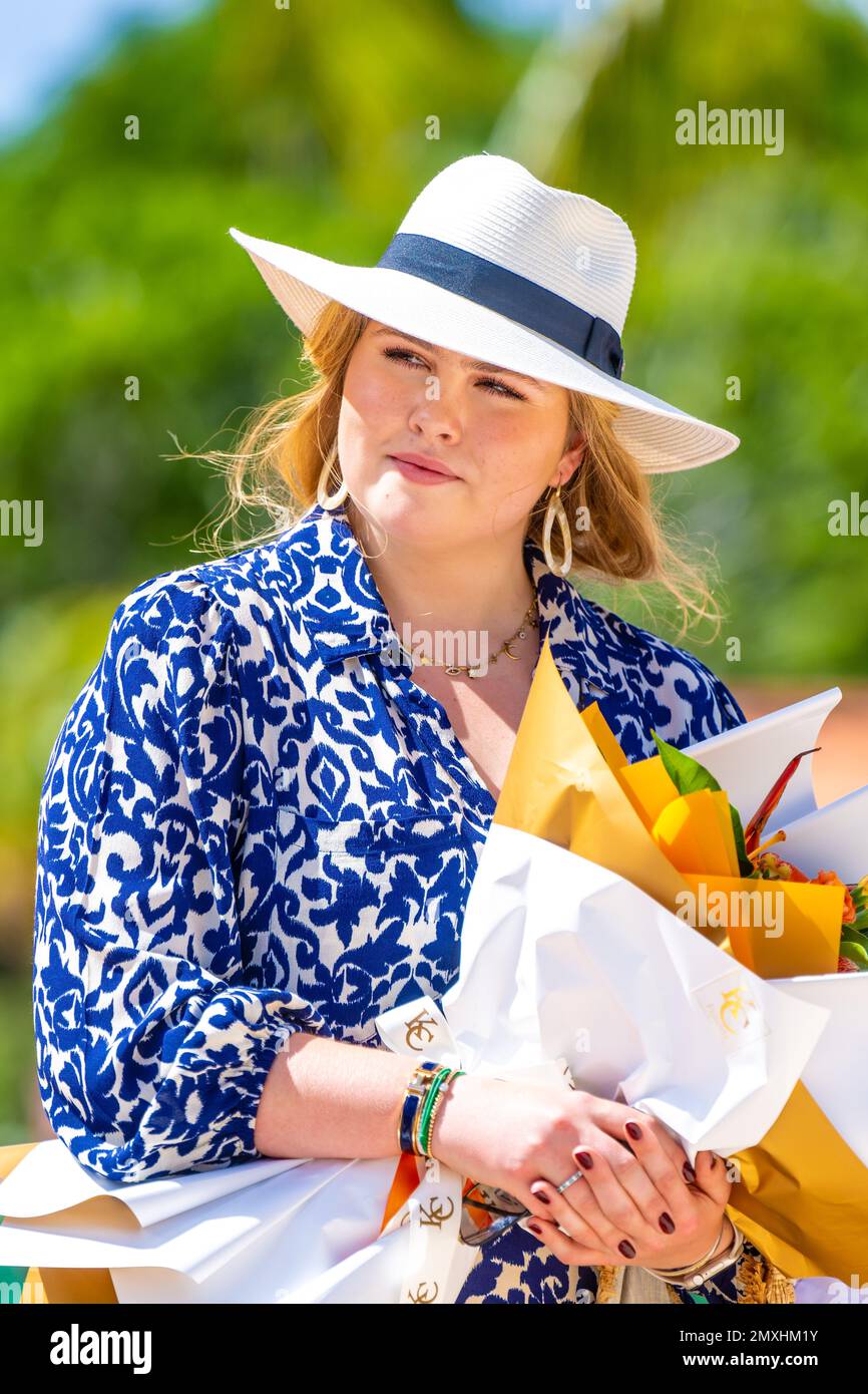 Princess Amalia, Princess of Orange during a visit to Country house ...