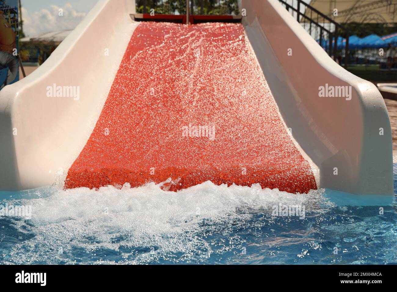 Wide slide at water park. Summer vacation Stock Photo - Alamy