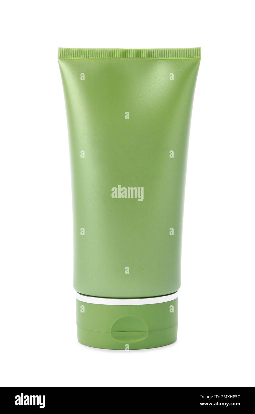 Tube of cosmetic product isolated on white Stock Photo - Alamy
