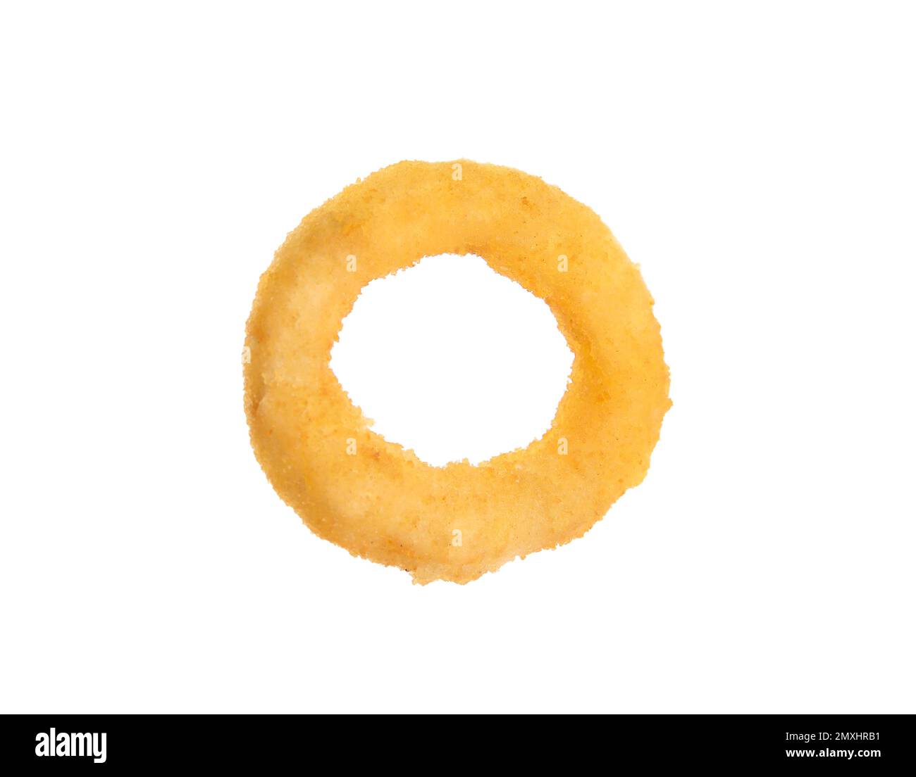 Delicious golden onion ring isolated on white Stock Photo - Alamy