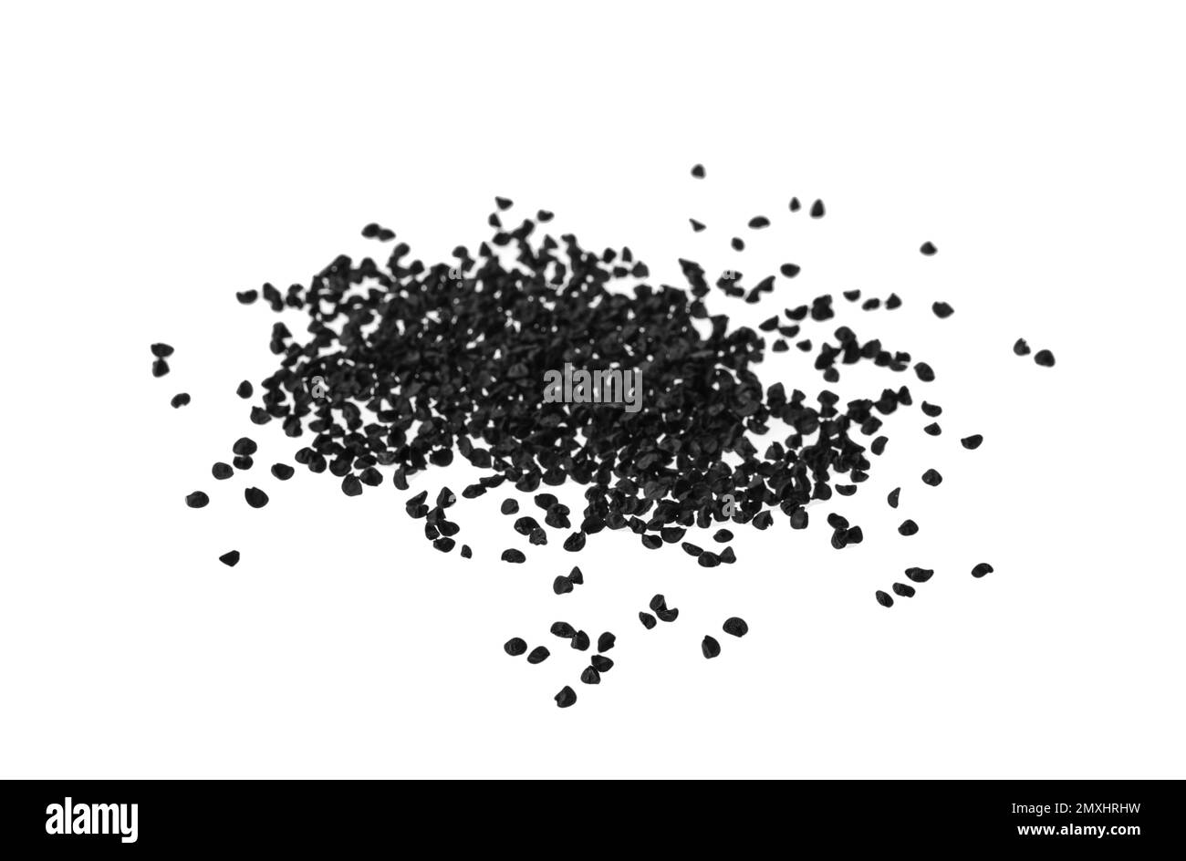 Pile of raw onion seeds on white background. Vegetable planting Stock ...
