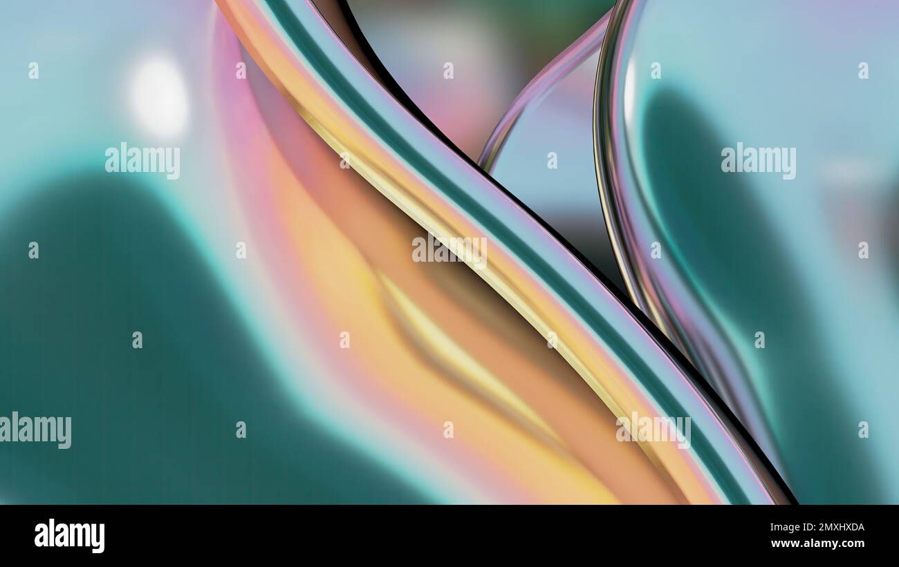 Pink and green Bezier curves with metallic curves Abstract, dramatic, modern, luxurious and ...