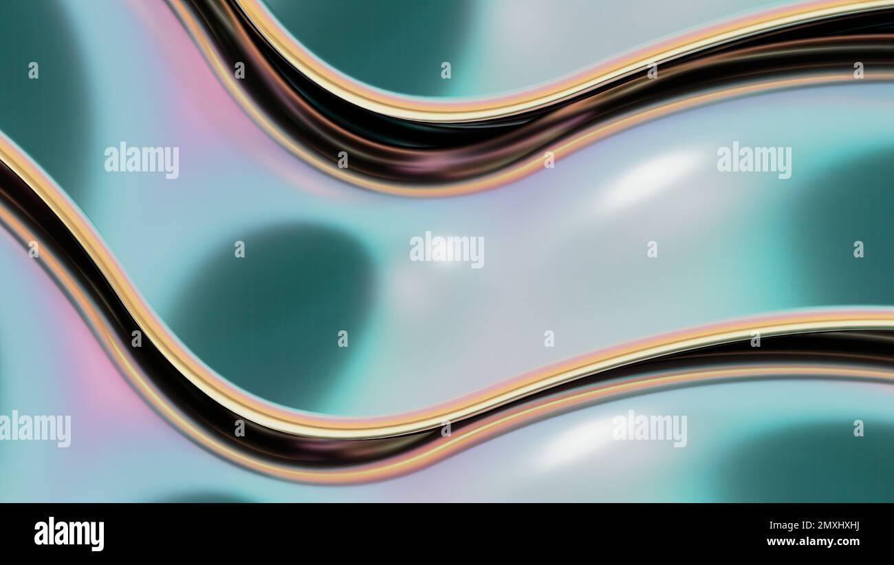 Pink and green Dark metal, streamlined Bezier lines Abstract, dramatic ...