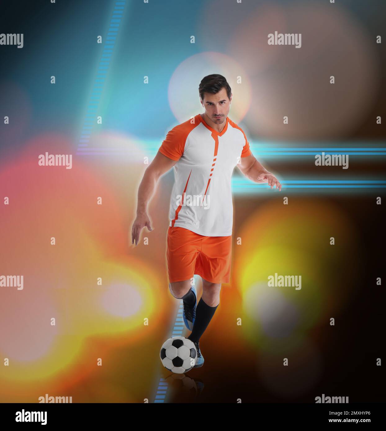 Soccer player dribbling closeup hi-res stock photography and images - Alamy