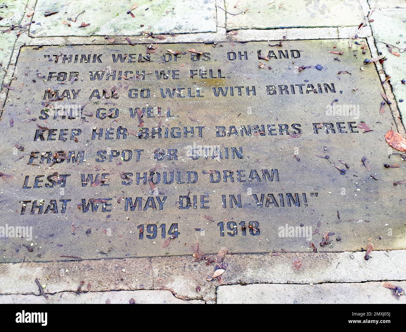 The War Memorial in Padiham memorial Park in Lancashire.Words on the ...