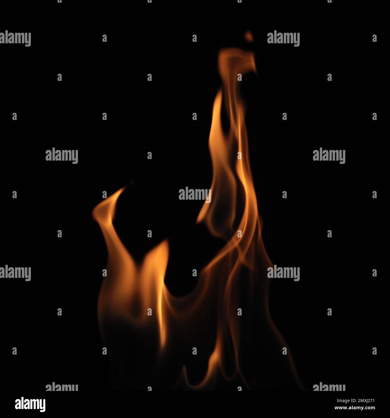 Beautiful bright fire flames on black background Stock Photo - Alamy