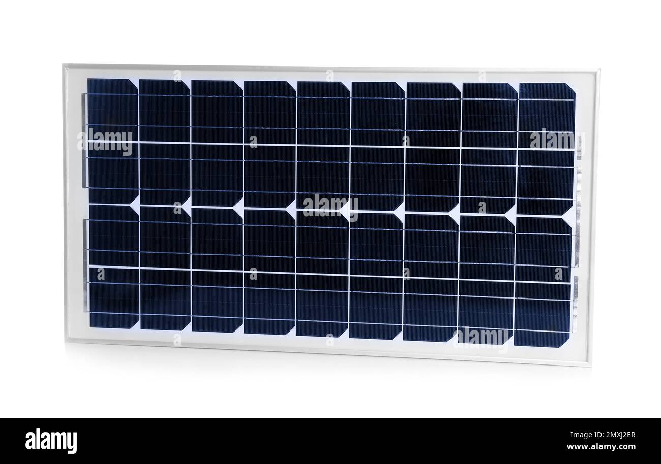 Solar panel isolated on white. Alternative energy source Stock Photo ...