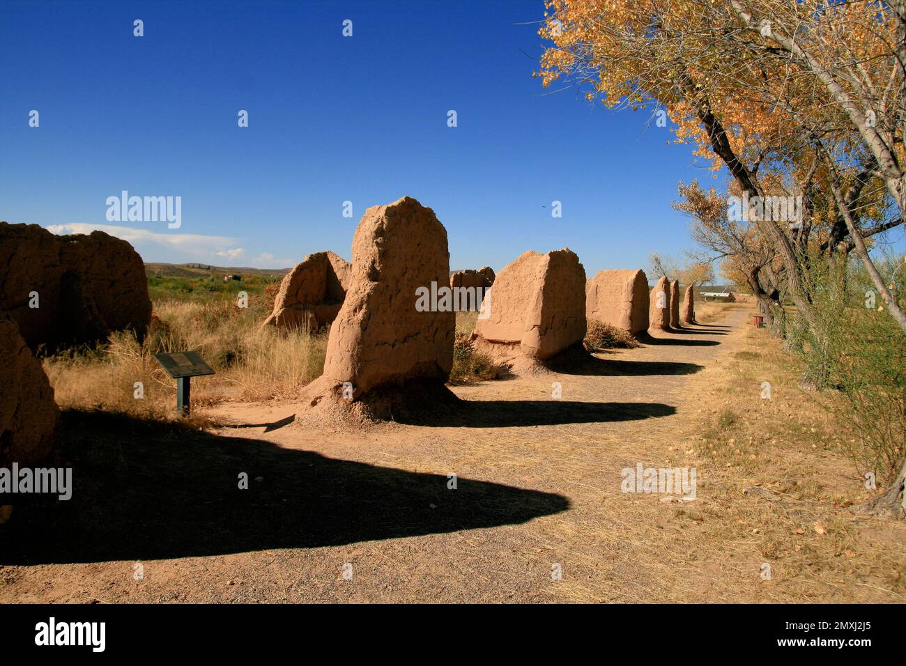 old west fort seldon ruins side view Stock Photo - Alamy