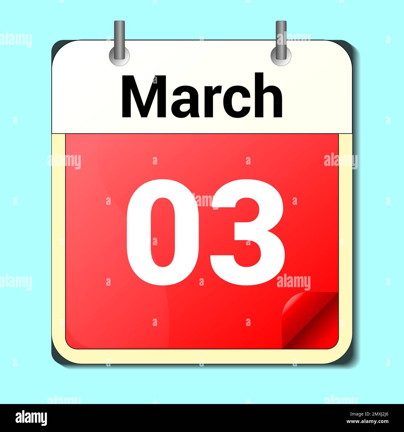 day on the calendar, vector image format, March 03 Stock Vector Image ...